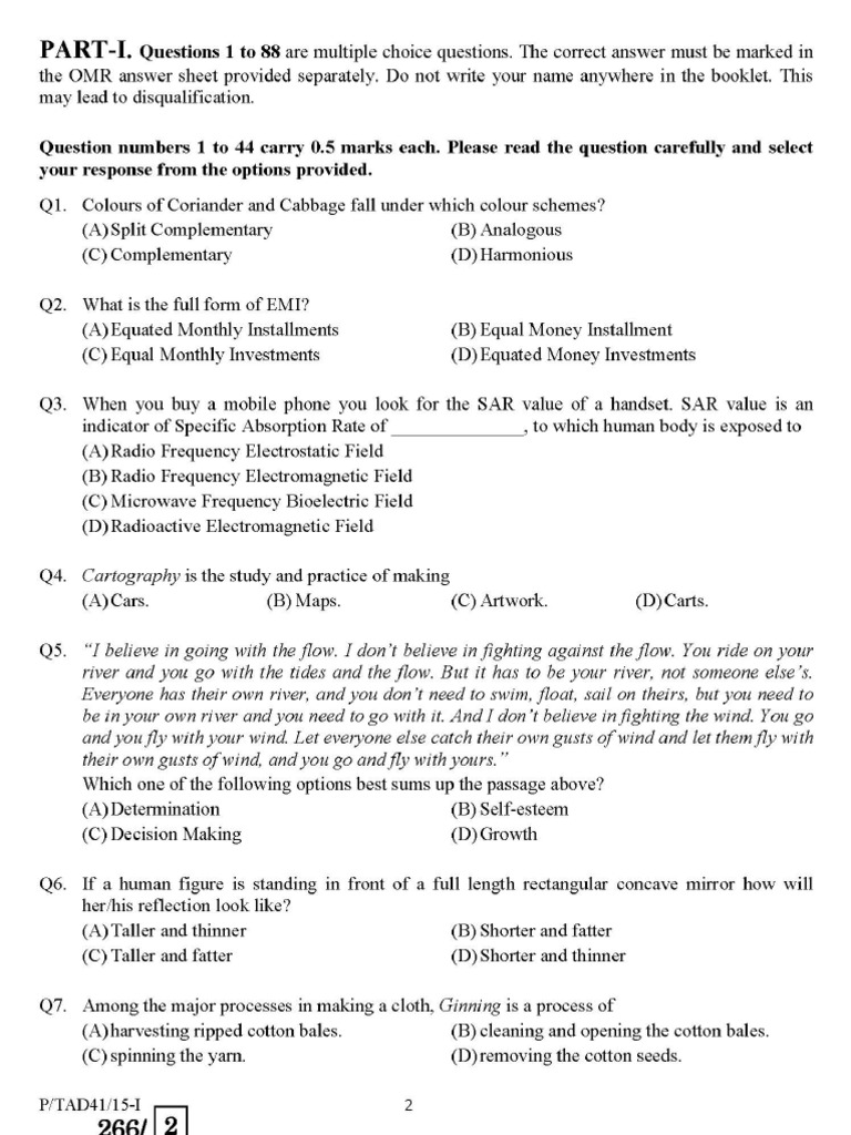 NID SampleTestPaper PDF | PDF