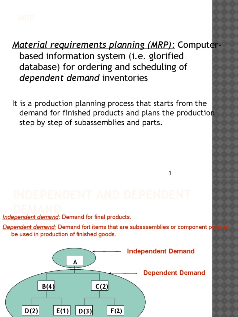 Understanding Material Requirements Planning | PDF | Production And ...