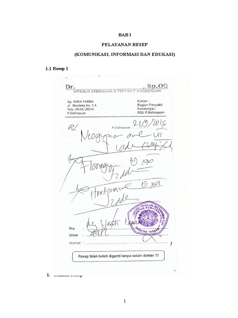 Pelayanan Resep Baru | PDF