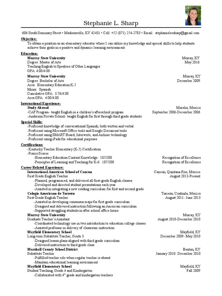 Stephanie Sharp Professional Resume 2016 | PDF