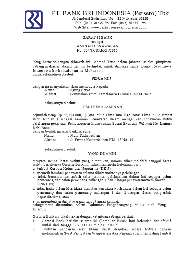 Garansi Bank | PDF
