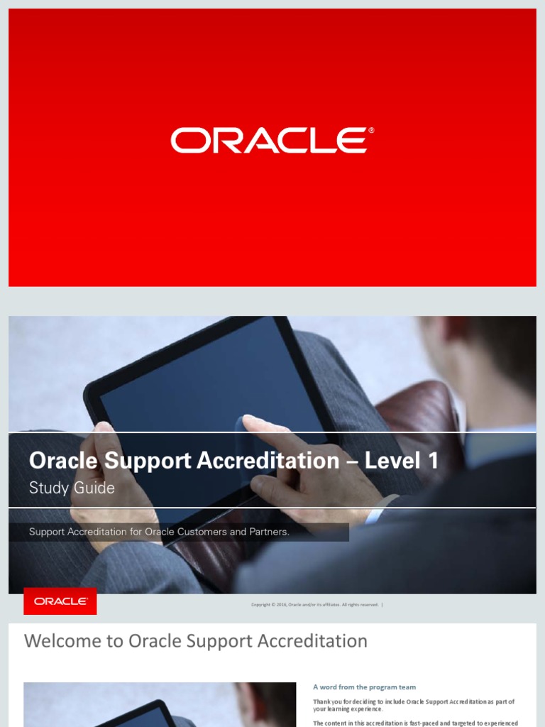 Oracle Support L1 Accreditation Study Guide | Oracle Database | Computing