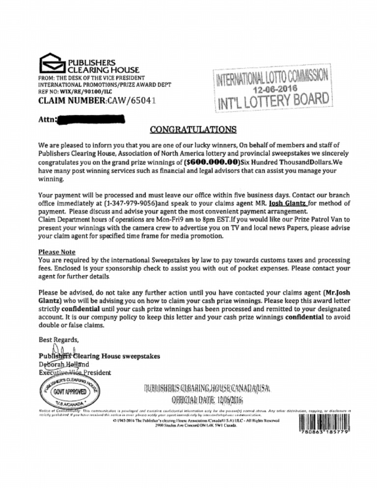 Lottery Scam | PDF | Gaming And Lottery