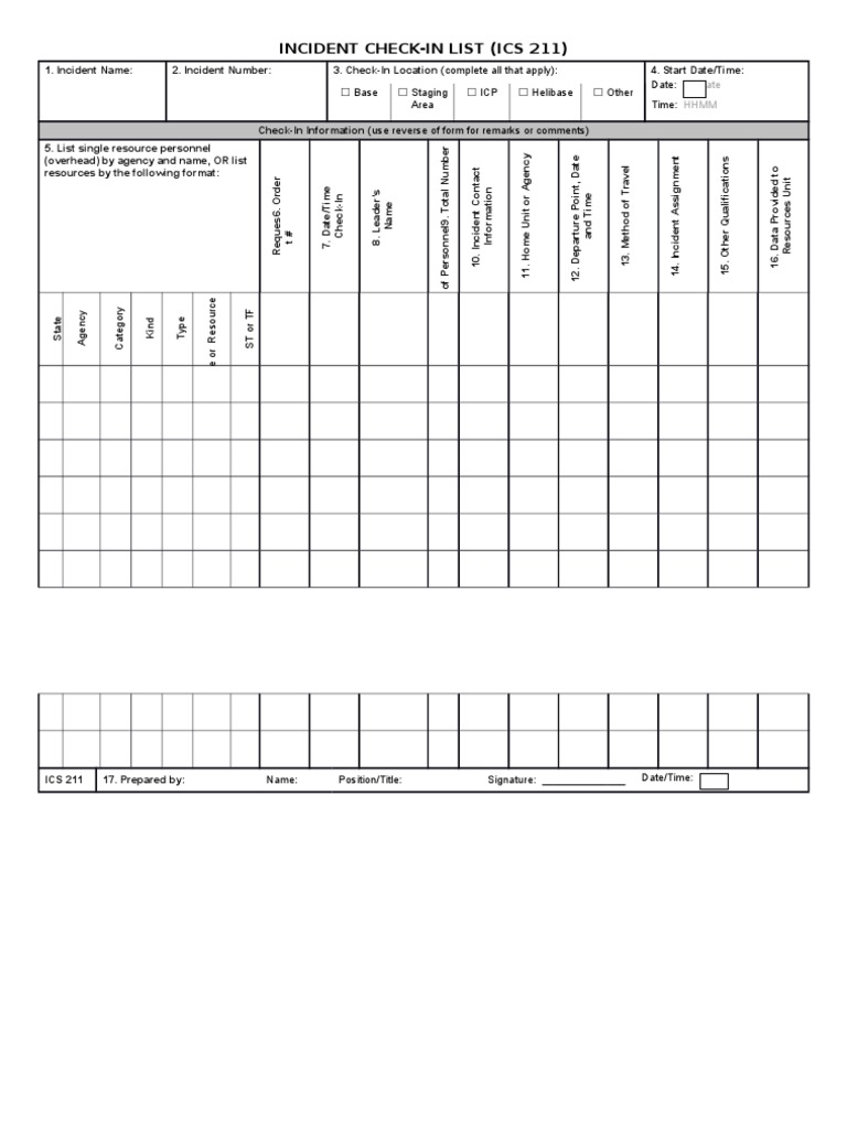 Form 211-Fillable | Download Free PDF | Incident Command System | Business