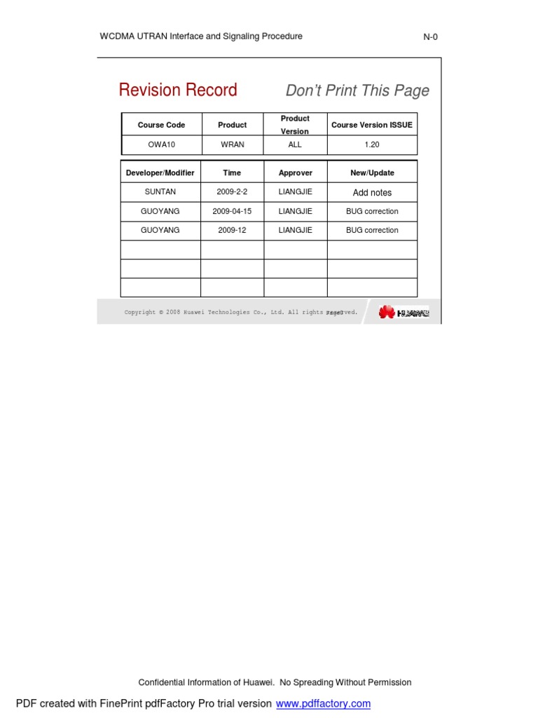 WCDMA UTRAN Interface and Signaling Procedure ISSUE 1 | PDF | Asynchronous Transfer Mode ...