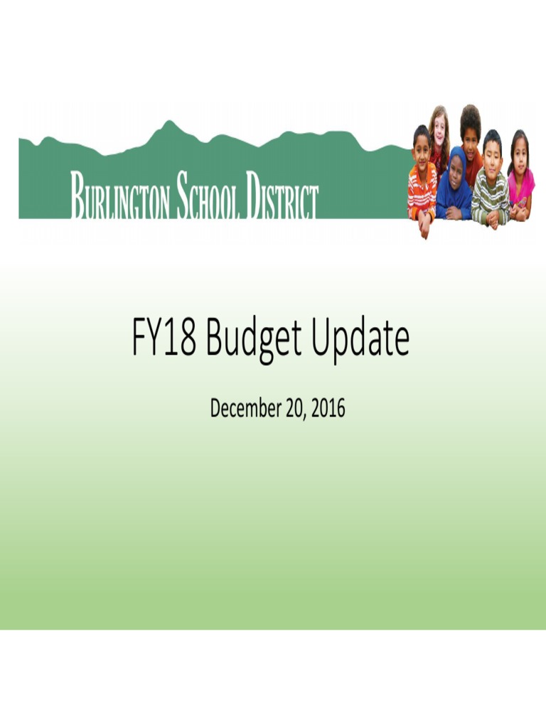 FY18 Budget Development Update 20161220 | PDF | Preschool | Government ...
