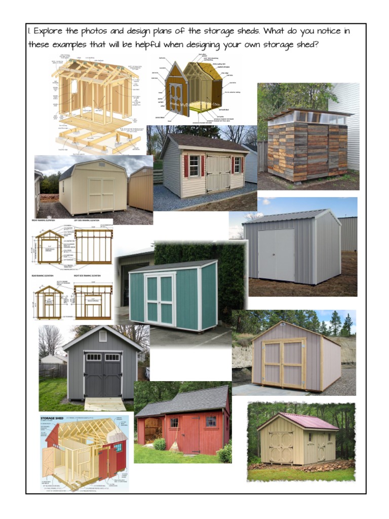 Storage Shed Blueprints and Designs | PDF | Shed | Roof