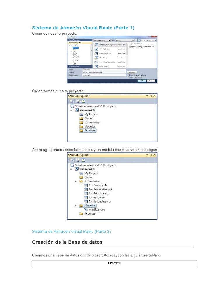Sistema de Almacén Visual Basic | PDF | Básico | Tabla (base de datos)