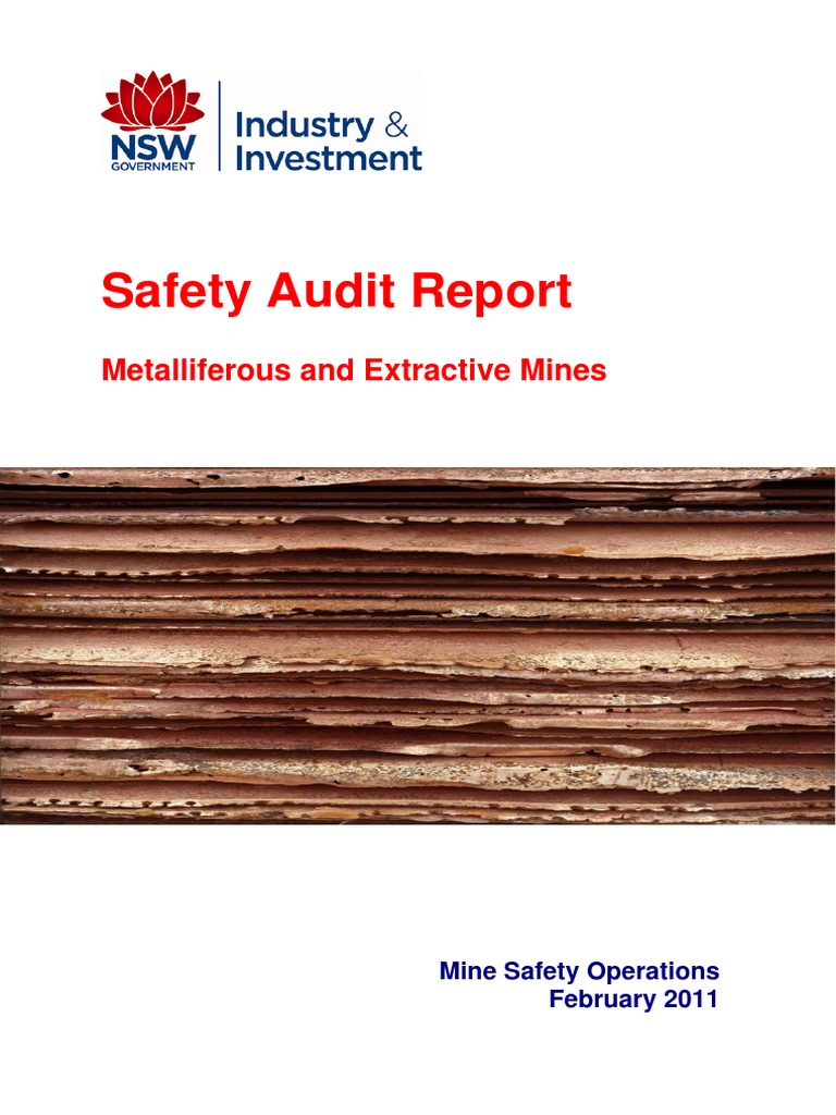 Mine Safety Audit Report | PDF | Occupational Safety And Health | Audit