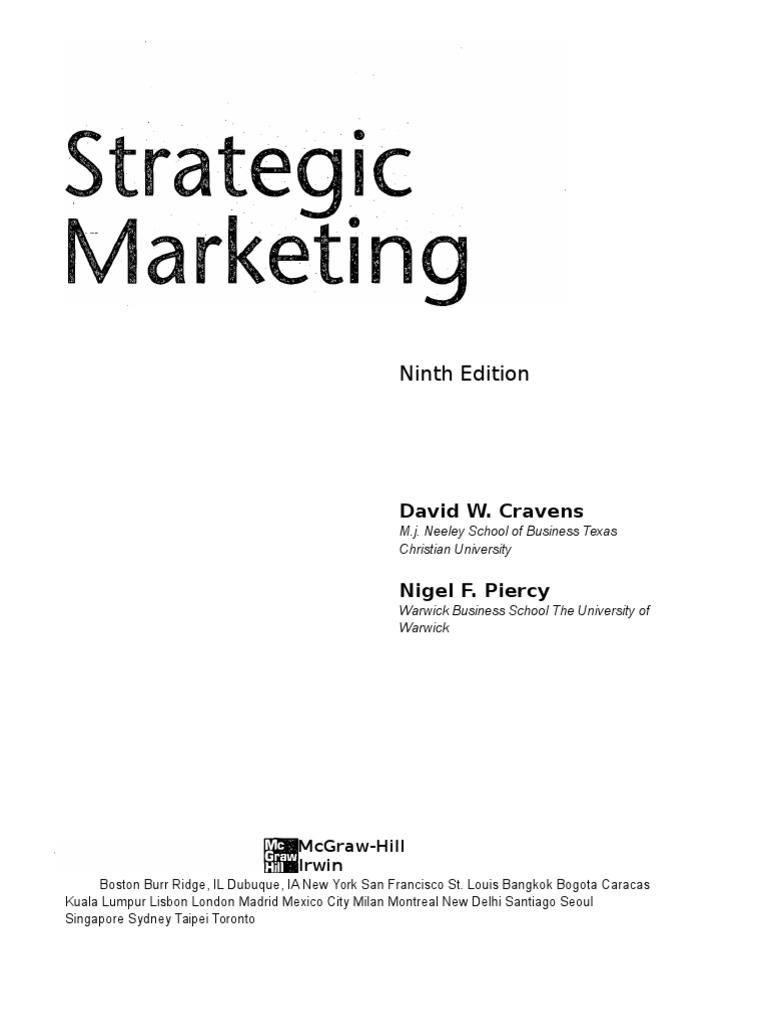 Strategic Marketing Management Insights | PDF | Market Segmentation ...