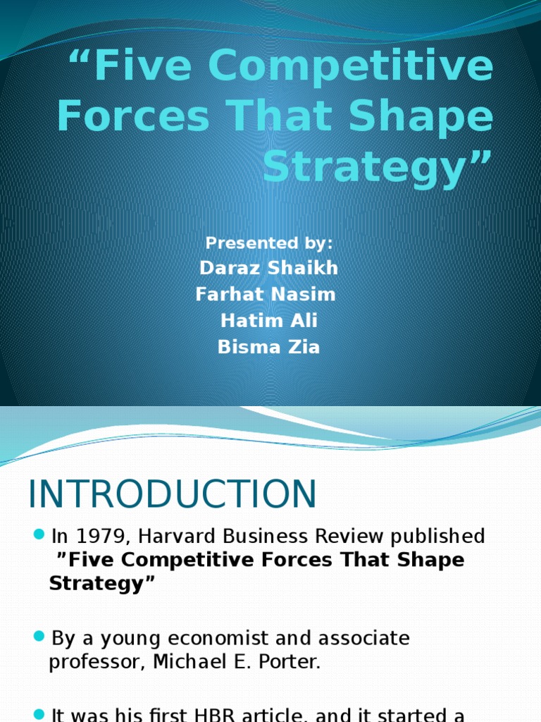 "Five Competitive Forces That Shape Strategy | Strategic Management ...