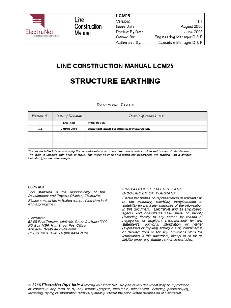 LCM 25 Structure Earthing Version 1.1 | PDF | Soil | Electrical ...
