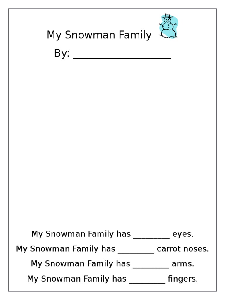 My Snowman Family Description | PDF
