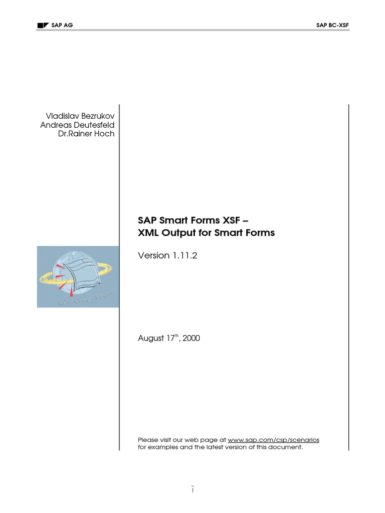 Smartforms XML Format | PDF | Xml | Parameter (Computer Programming)