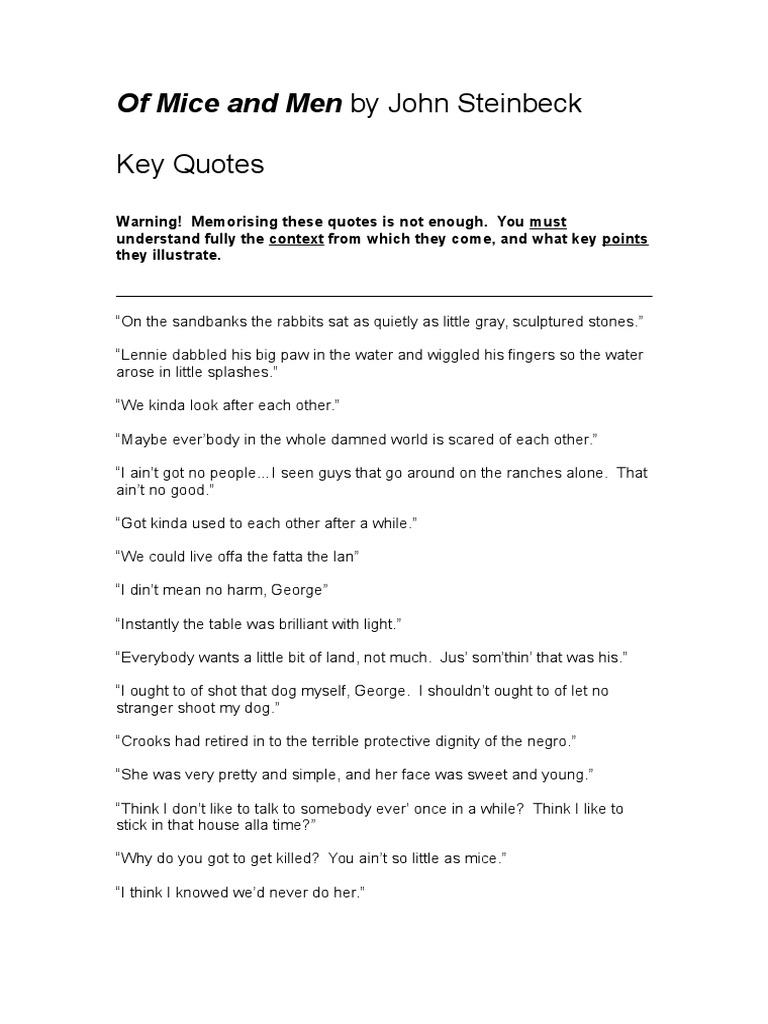 OMAM Key Quotes | PDF | Leisure