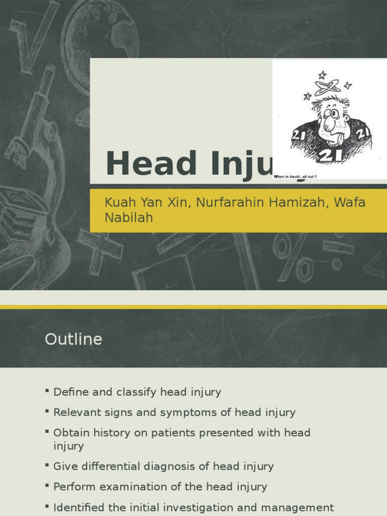 Guide to Head Injury: Signs, Symptoms, Diagnosis and Management | PDF ...