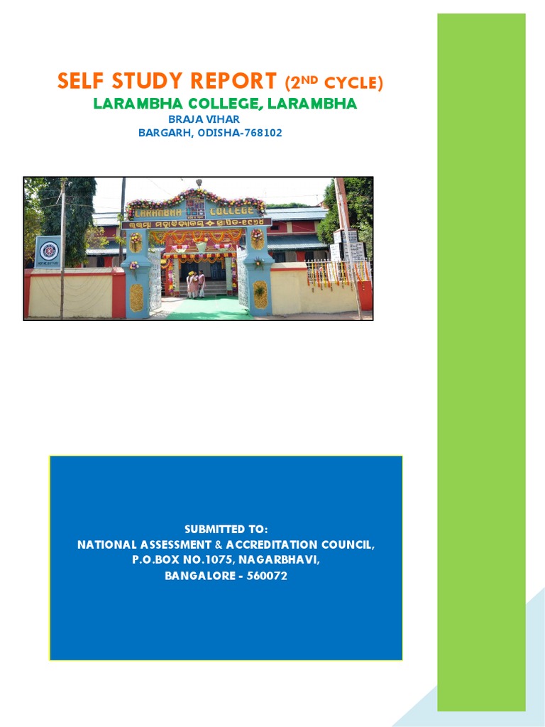 Larambha College NAAC Self-Study Report | PDF | University And College ...