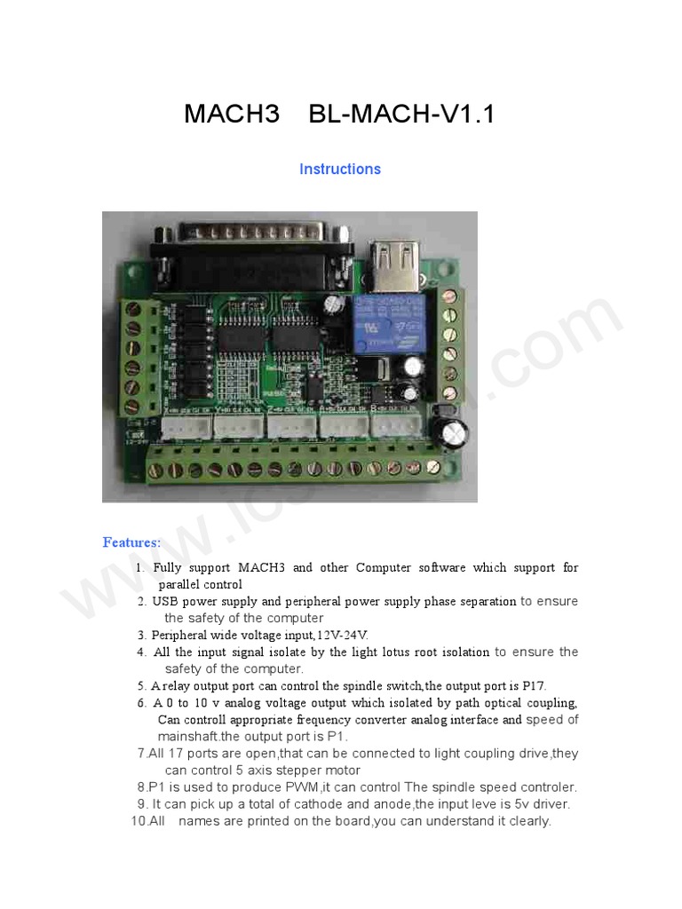 Mach3 Bl-Mach-V1.1 | PDF