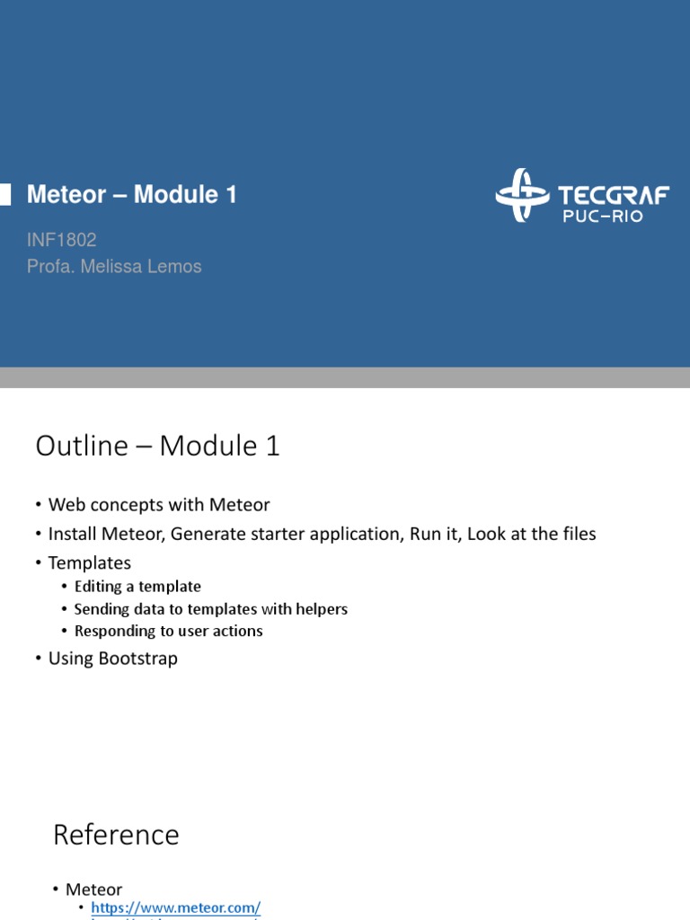 Meteor Module | PDF | Java Script | Bootstrap (Front End Framework)