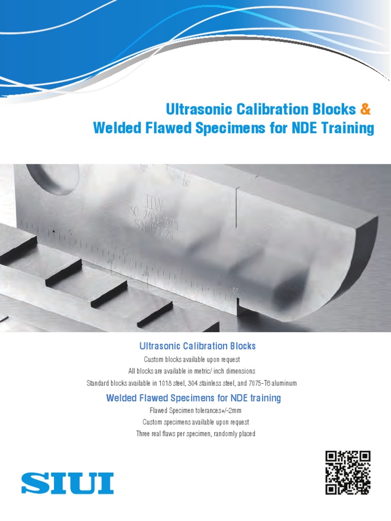 Ultrasonic Calibration Blocks Overview | PDF | Angular Resolution ...