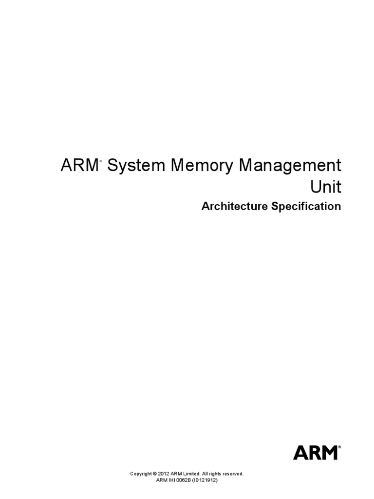 System Mmu Architecture ARM | PDF | Arm Architecture | License