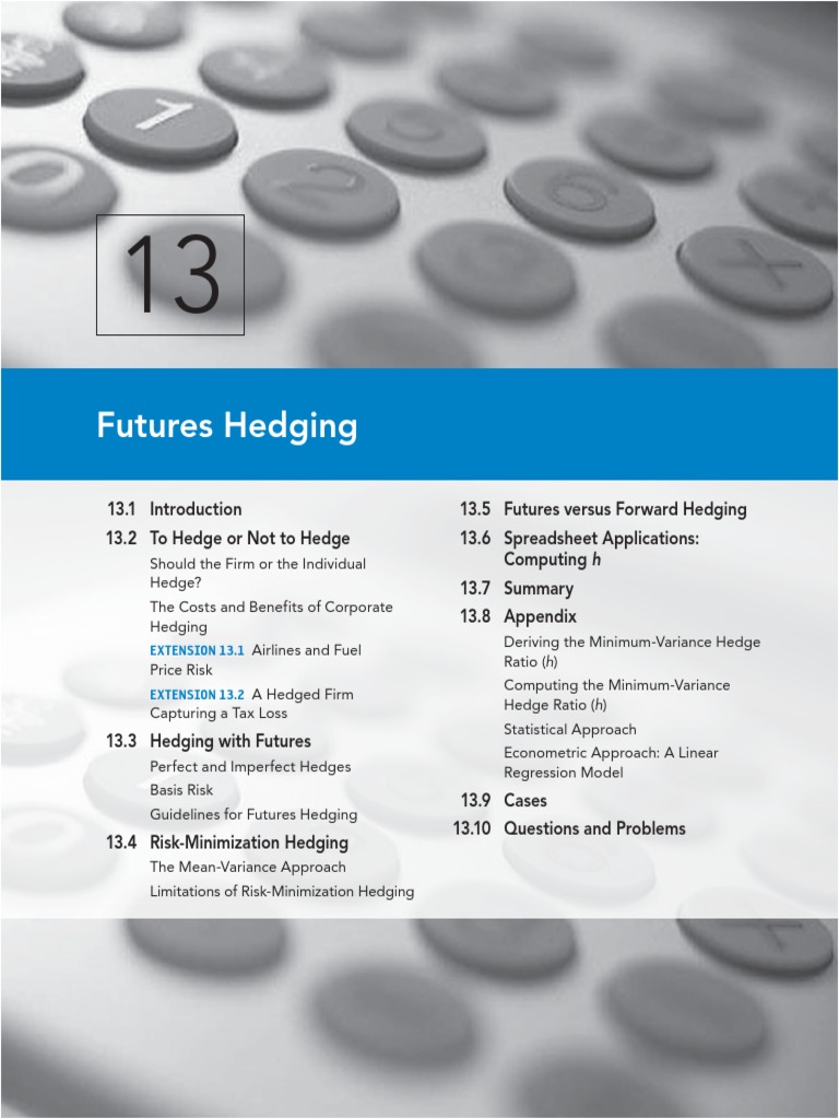 Future Hedging | PDF | Hedge (Finance) | Futures Contract