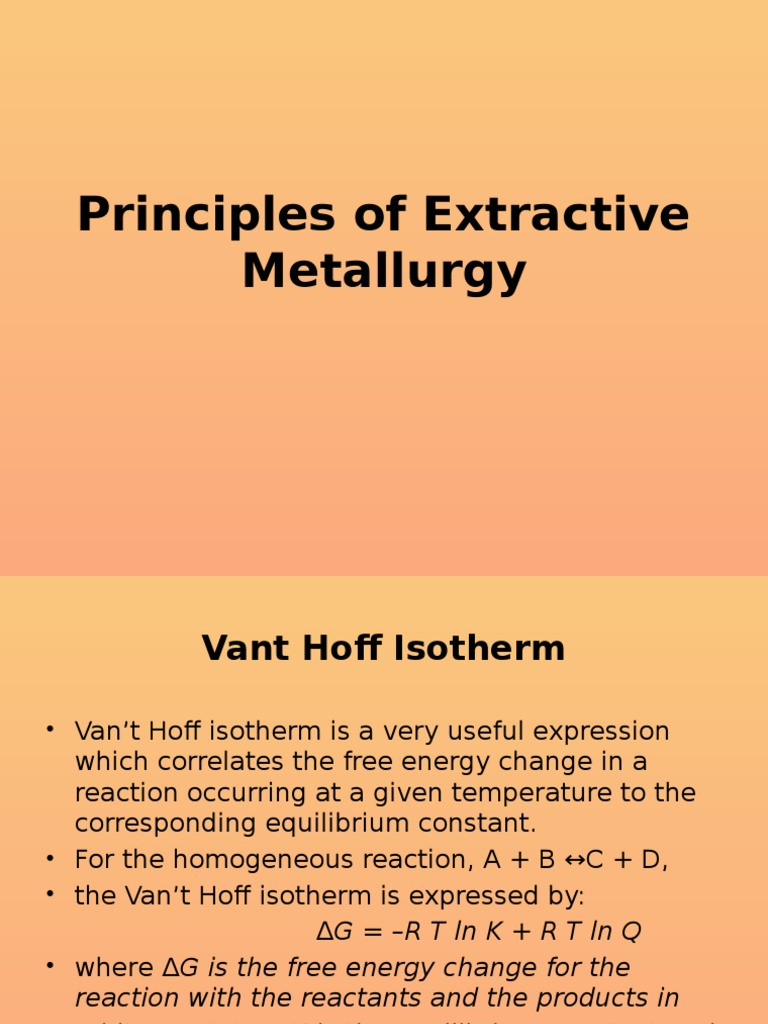 Principles of Extraction | PDF | Gibbs Free Energy | Redox