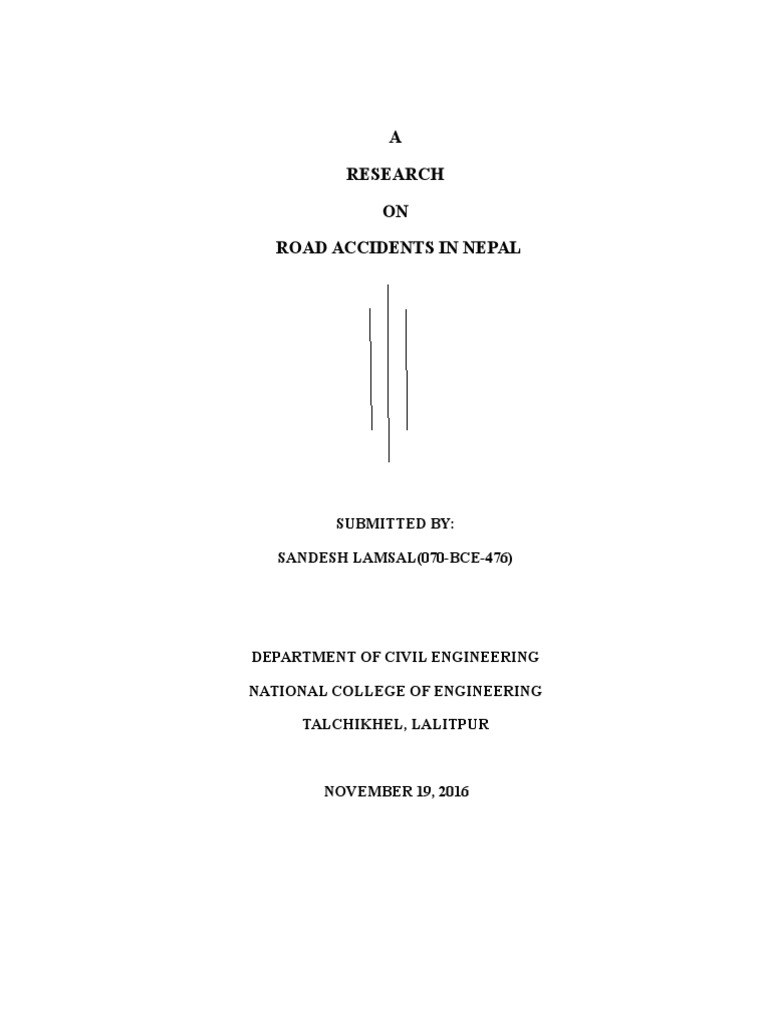 Research Article On Road Accidents in Context of Nepal | PDF | Traffic ...