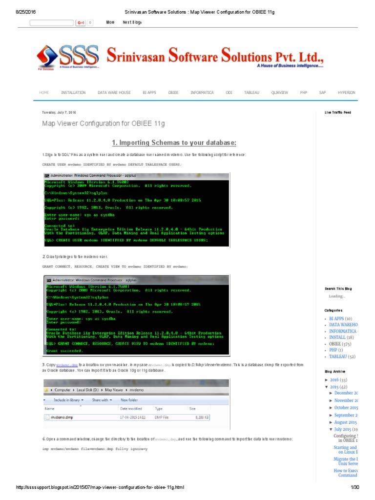 Map Viewer Configuration For OBIEE 11g | PDF | Oracle Database | Apache ... Map Viewer Configuration For OBIEE 11g | PDF | Oracle Database | Apache ...