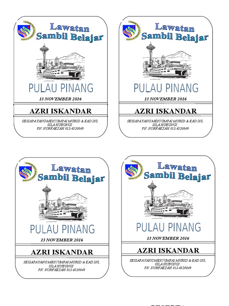 Tag Nama Lawatan | PDF