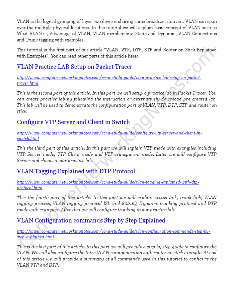VLAN Basics and Benefits Explained | PDF | Network Switch | Computer ...