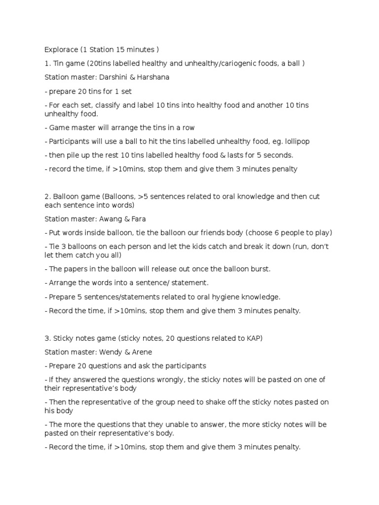 Explorace Games | PDF | Human Tooth | Tooth