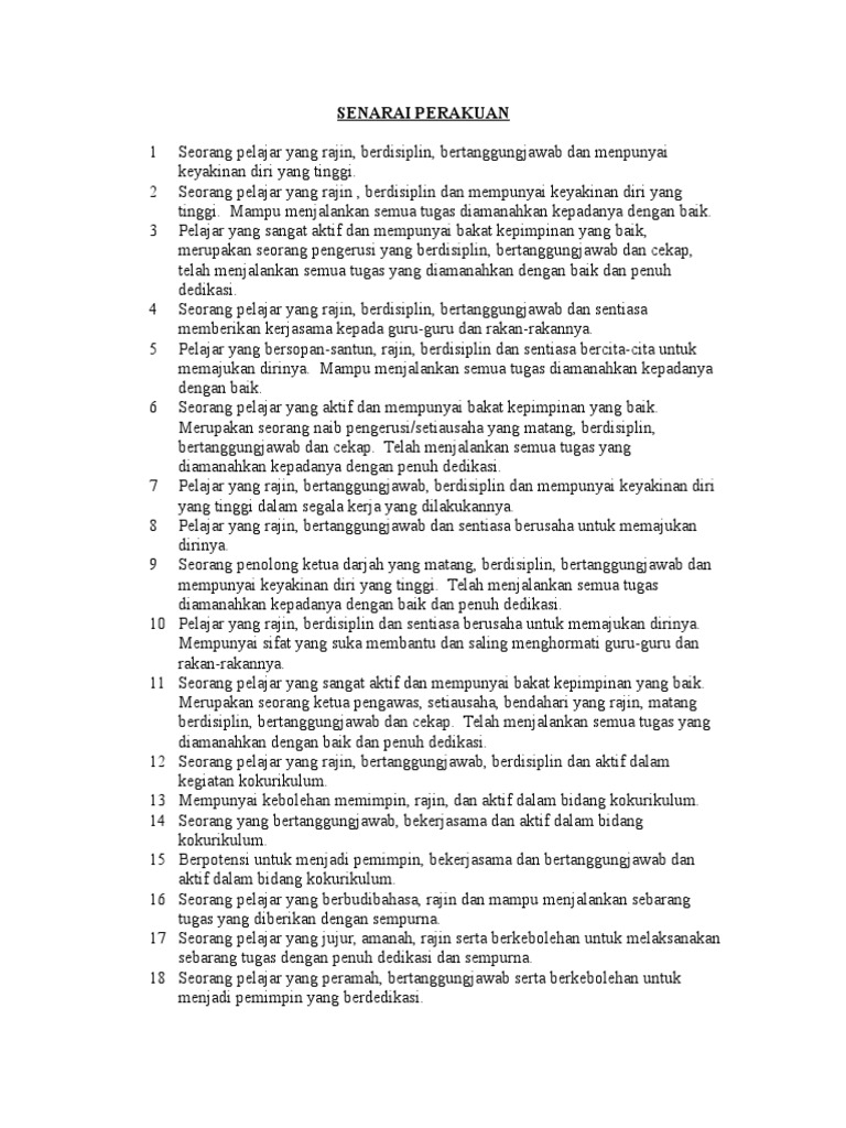 Contoh Testimoni Guru | PDF