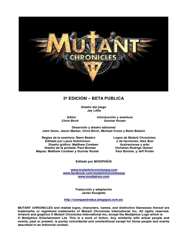 01 Mutant Chronicles Castellano | PDF | Naturaleza | Science