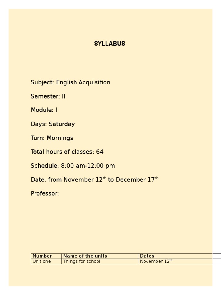 Syllabus | PDF | Reading Comprehension | Plural