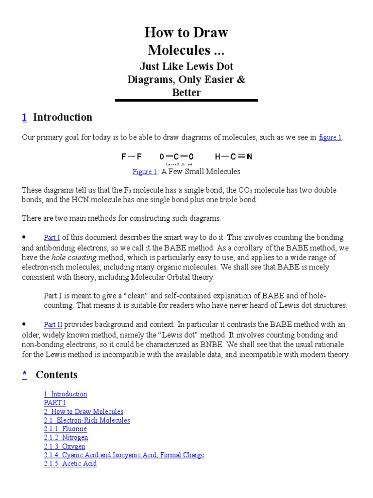 How To Draw Molecules | PDF | Covalent Bond | Ion