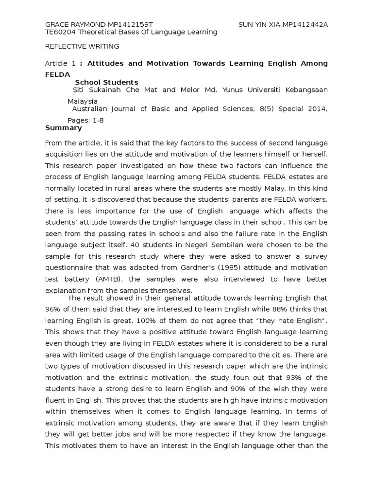 Article Review | PDF | Motivation | Motivational