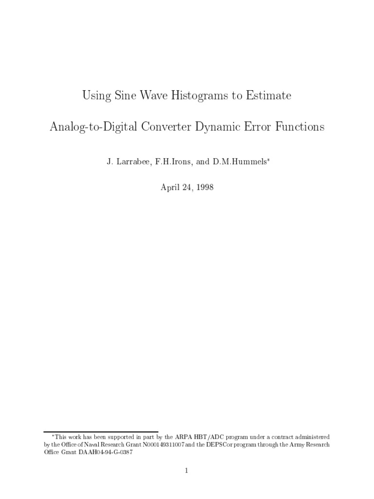 ADC Dynamic Errors | PDF | Analog To Digital Converter | Applied ...