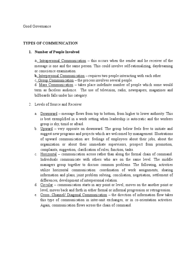 Types of Communication | PDF
