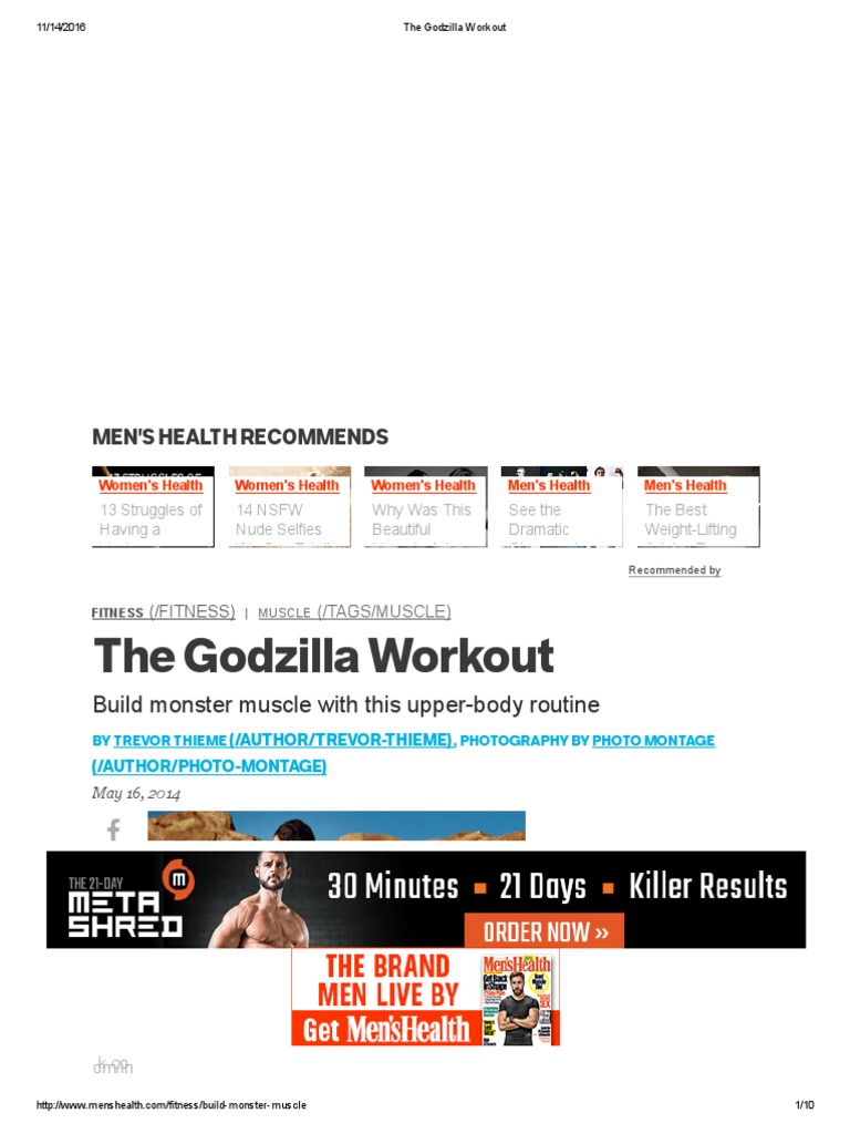 The Godzilla Workout | PDF | Physical Exercise | Recreation
