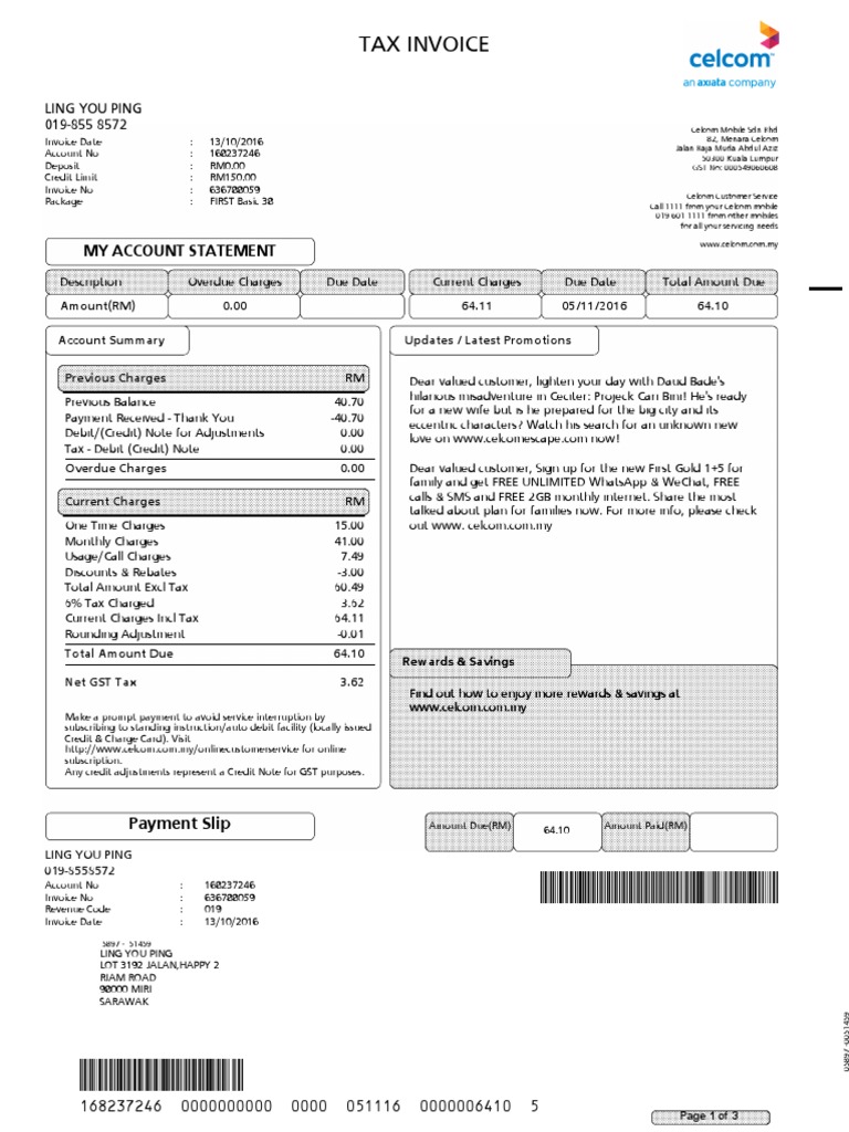 168237246_2016-10.pdf | Invoice | Debits And Credits