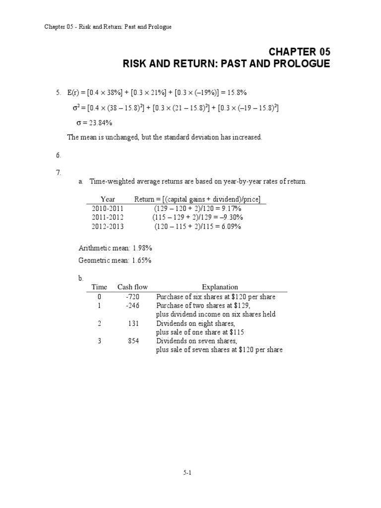 Tutorial 4 CHP 5 - Solution | PDF