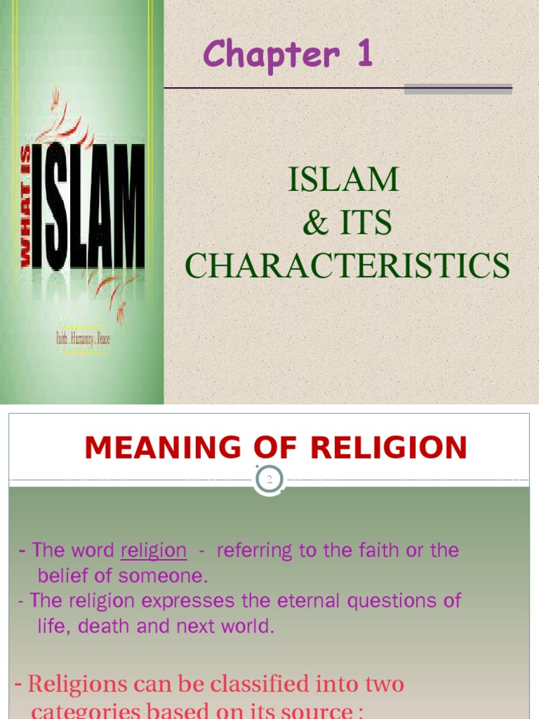 Chapter1-Islam&Characteristics | PDF | Revelation | God