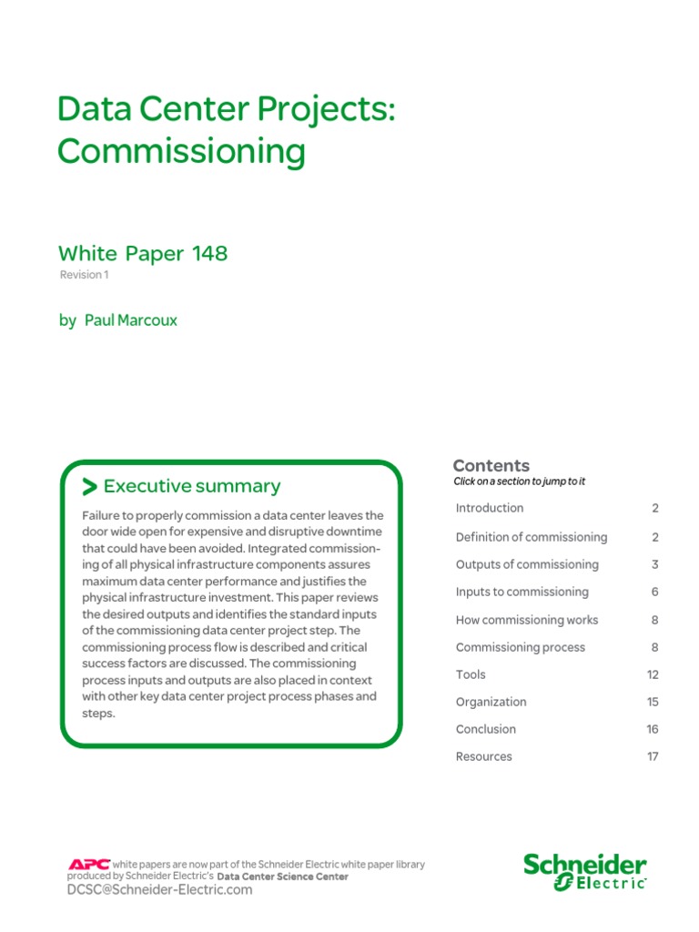 Guide To Datacenter Commissioning PDF | PDF | Data Center | Reliability Engineering
