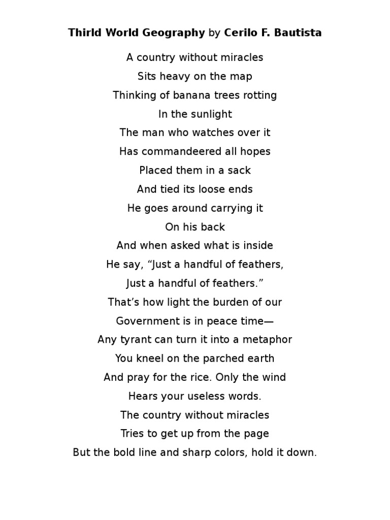 Third World Geography by Cerilo F. Bautista | PDF