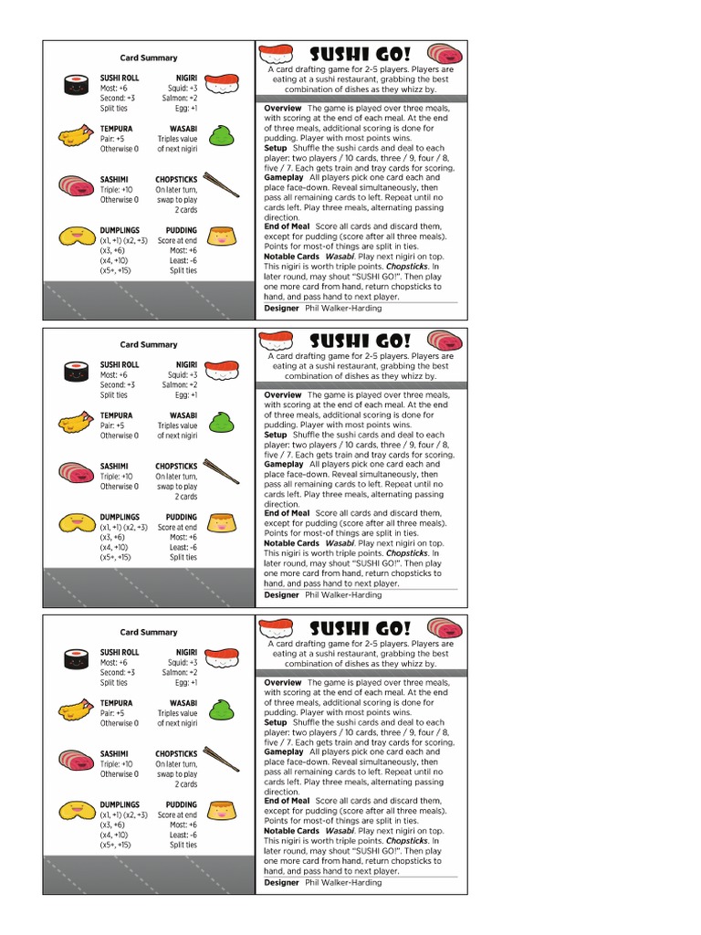 Sushi Go | PDF