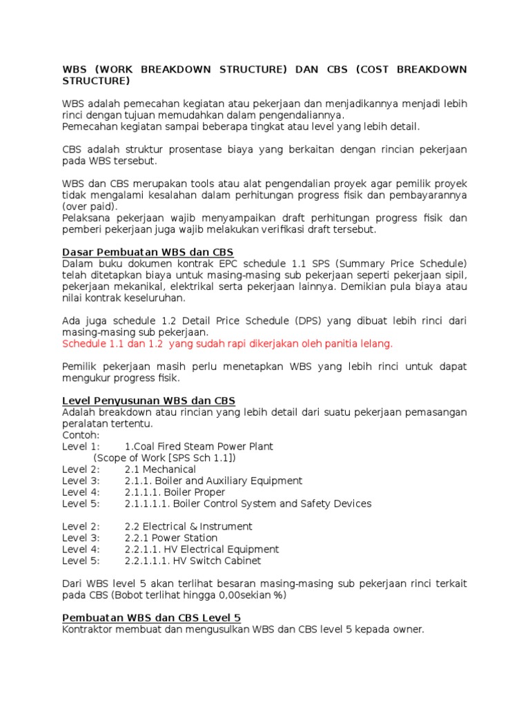 Wbs Dan Cbs | PDF | Komputer | Teknologi & Rekayasa