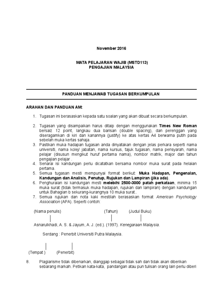 Panduan Penulisan Tugasan Berkumpulan | PDF