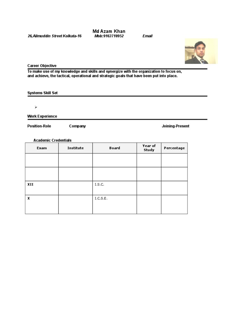 AZAM CV Template | PDF