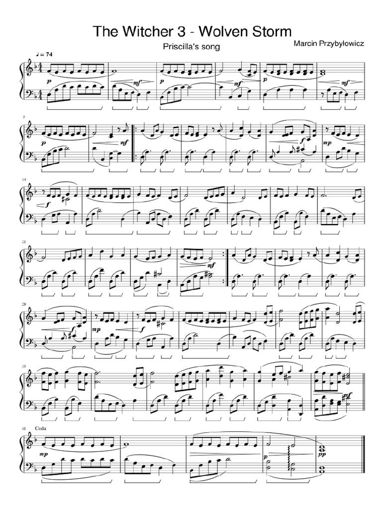Partitura The Witcher 3 | PDF